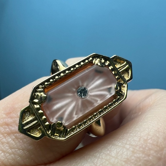 Vintage | Jewelry | Vtg 7s Avon Frostlights Pink Sunburst Camphor Glass ...